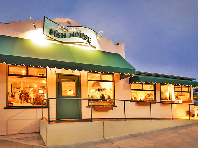 The unassuming pink exterior with a line already forming &ndash; proof that the best seafood spots don't need fancy facades, just fantastic food.