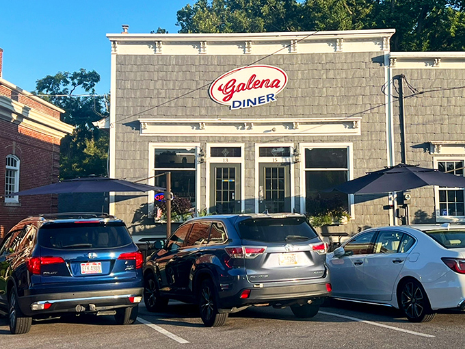 The unassuming exterior of Galena Diner proves that culinary treasures often hide in plain sight. No neon, no gimmicks—just honest-to-goodness good food awaits inside.