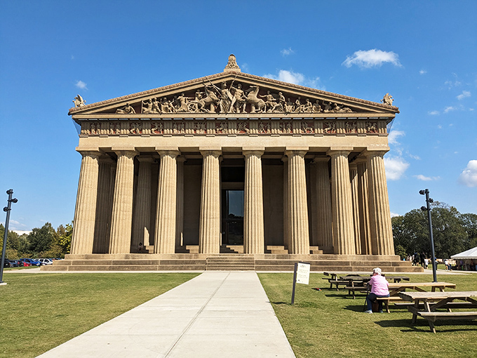 Ancient Greece meets the American South in this architectural marvel. Nashville's Parthenon stands majestically against Tennessee skies, a limestone testament to classical ambition.