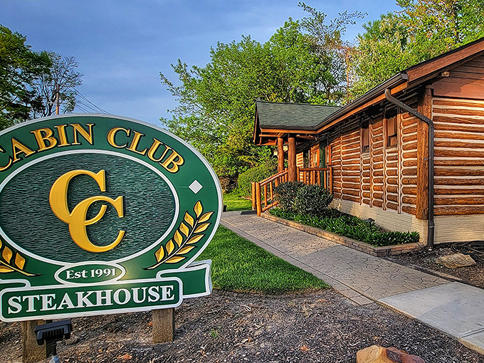 The log cabin exterior isn't playing pretend&mdash;it's the real deal, standing proudly on Detroit Road like a woodland ambassador in suburban Westlake.