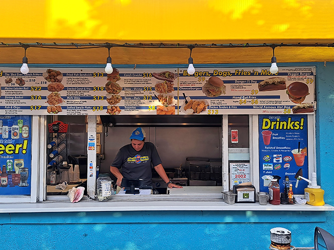 This little blue beacon of culinary delight stands out against the Key West sky like a delicious mirage that actually delivers on its promises.