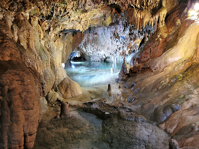 Nature's own sculpture gallery, where limestone formations create an otherworldly landscape that's been millions of years in the making.