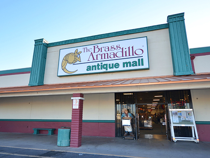 Treasure hunters, take note! The aisles of Brass Armadillo stretch into infinity, each booth a portal to another era waiting to be explored.