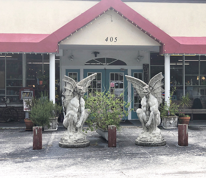 Those stone gargoyles aren't just guarding treasures—they're practically daring you to walk past without discovering something magical inside.