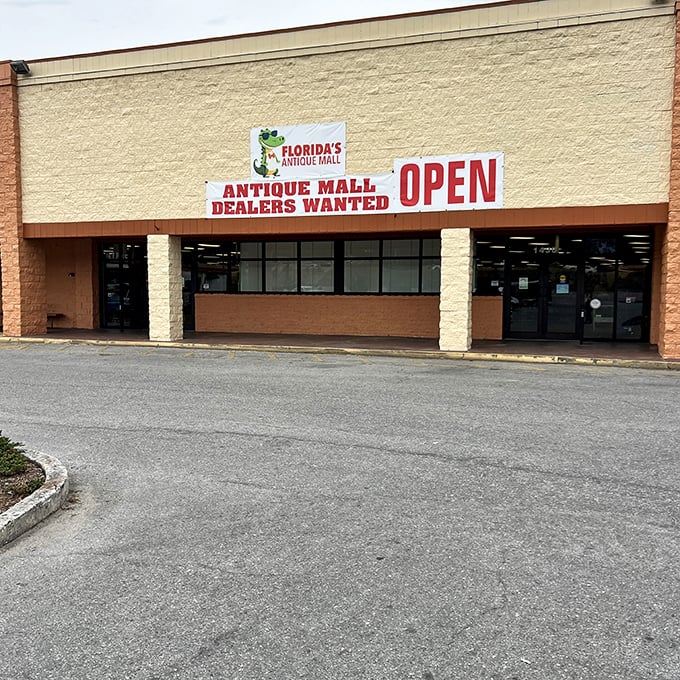 The unassuming storefront belies the treasure trove within. Like finding a secret portal to the past under Florida's brilliant blue skies.