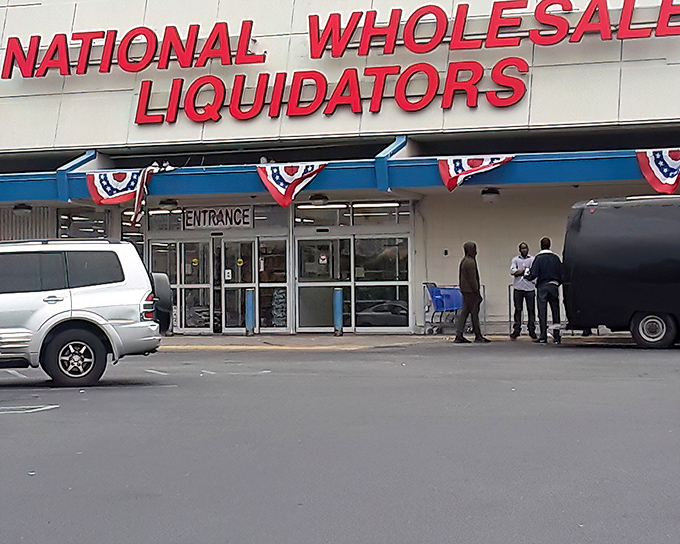 The retail promised land awaits behind those sliding doors. Your wallet will thank you while your car trunk protests.