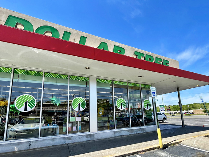 The iconic green and red signage beckons like a budget-friendly lighthouse on Murfreesboro Pike, promising treasures that won't break the bank.