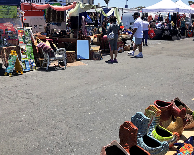 From above, Kobey's Swap Meet resembles a small city of white tents, each one a potential treasure trove waiting to be explored.