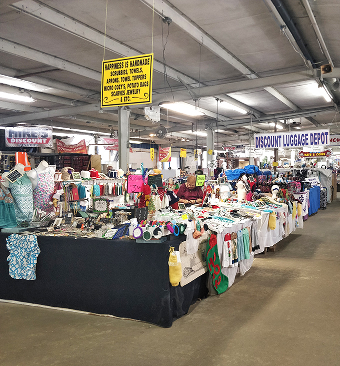 Wide aisles and endless possibilities stretch before you like a treasure hunter's yellow brick road.