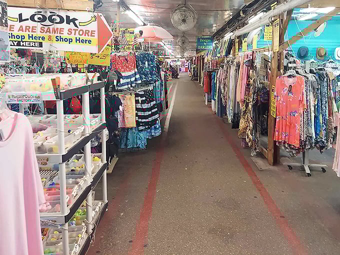 From above, Fleamasters resembles a small city dedicated to bargain hunting—complete with its own solar panels and parking lots that stretch to the horizon.