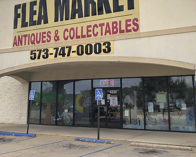 The unassuming storefront promises treasures within. Like a Vegas casino, what happens at Old Time Flea Market rarely stays there—you'll want to show off your finds!