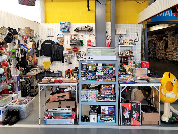 Wide, spotless corridors lead to adventure at Caesar Creek Flea Market, where yellow directional signs promise "MORE VENDORS" &ndash; the two most beautiful words in the English language.