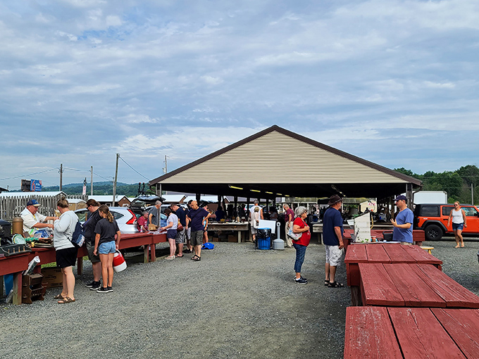 Wide gravel pathways invite treasure hunters to embark on their weekend archaeological expedition through Pennsylvania's premier flea market wonderland.