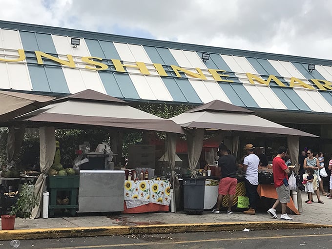 The unassuming exterior of Sunshine Flea Market hides a treasure trove within, like finding a Picasso at your neighbor's garage sale.