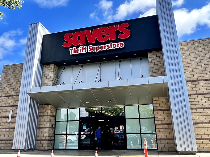 The iconic red Savers sign beckons like a lighthouse for bargain hunters. This Dublin thrift mecca draws shoppers from across California seeking retail therapy without the therapy bills.