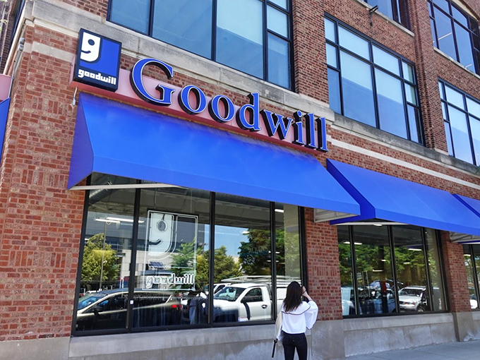 The iconic blue awning of Chicago's Goodwill beckons like a portal to possibility&mdash;where one person's castoffs become another's treasures.