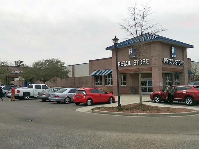 The unassuming exterior of Palmetto Goodwill belies the treasure trove within. Like a poker player with a royal flush, it keeps its best cards hidden.