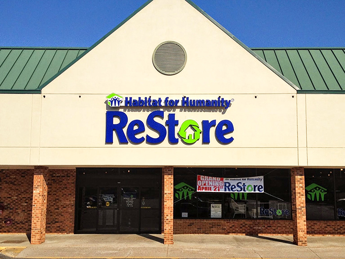 The unassuming exterior of ReStore Williamsburg hides a treasure trove within, like finding a speakeasy for furniture enthusiasts.