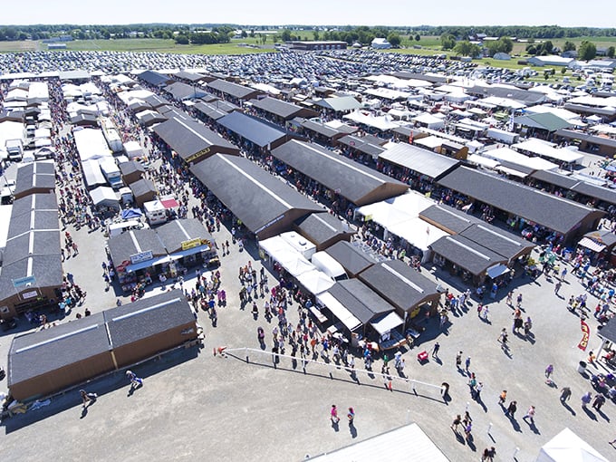 The Shipshewana Auction & Antique Building stands like a treasure chest waiting to be opened, promising discoveries that'll have you texting photos to bewildered family members all day.