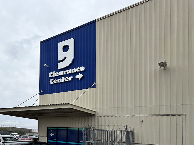 The unassuming exterior of bargain-hunting paradise. Behind these walls, everyday treasures await those brave enough to dig.