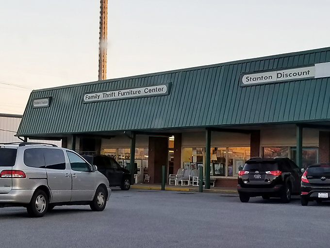 That distinctive teal and brick facade signals treasure hunting headquarters for Delaware's savviest shoppers.