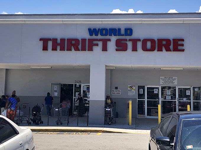 The unassuming exterior of World Thrift belies the treasure trove within. Like a Vegas casino, once you enter, you'll lose all track of time.
