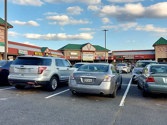 The signature green roof and bold red "THRIFT" letters signal you've arrived at bargain heaven&mdash;no password required!