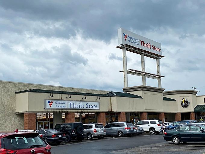 The unassuming exterior hides a treasure trove within. Like finding a speakeasy, the real magic happens once you step through those doors.