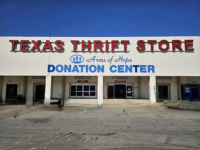 The unassuming exterior of Texas Thrift Ingram belies the treasure trove within. Like a retail TARDIS, it's somehow bigger on the inside.