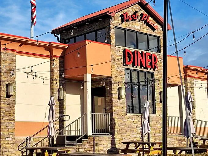 Stone and stucco charm meets classic diner dreams &ndash; Park Place beckons with timeless American comfort.