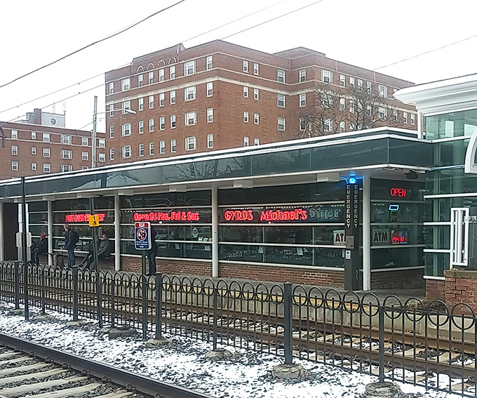 Michael's Diner stands proudly at Shaker Square, where the RTA tracks and hungry Clevelanders converge in a beautiful breakfast ballet.