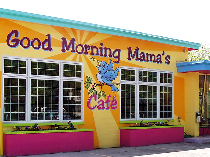 The sunshine-yellow exterior of Good Morning Mama's isn't just a building&mdash;it's a morning mood elevator disguised as a former gas station. 
