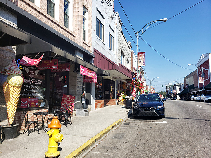 The storefront beckons like a siren song, with that giant ice cream cone sculpture practically daring you to walk past without stopping.