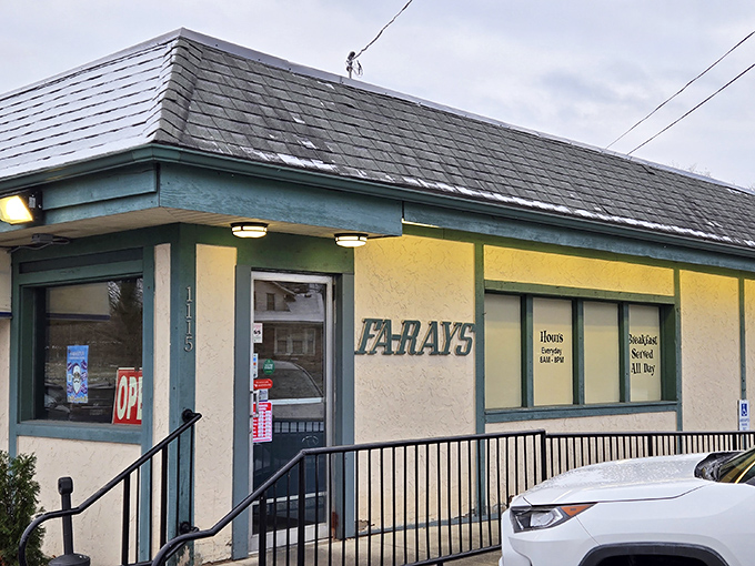 The unassuming exterior of Fa-Ray's Family Restaurant hides culinary treasures that would make any food pilgrim rejoice. Small-town charm in architectural form.