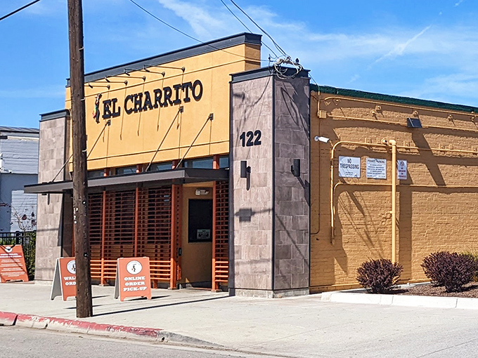 The humble yellow exterior of El Charrito belies the culinary treasures within. Like finding a gold nugget in Salinas, this unassuming spot delivers breakfast magic.