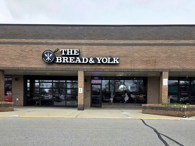 The unassuming brick exterior of The Bread & Yolk belies the breakfast magic happening inside. Like finding a diamond in a strip mall setting.