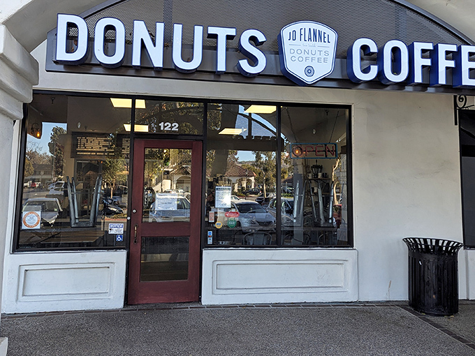 The unassuming storefront that houses donut nirvana. Like finding a Michelin star restaurant in a strip mall, JD Flannel's modest exterior belies the magic within.