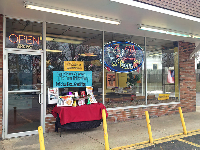 The unassuming storefront that houses Cleveland's fried chicken nirvana. Like finding a winning lottery ticket in your winter coat pocket.