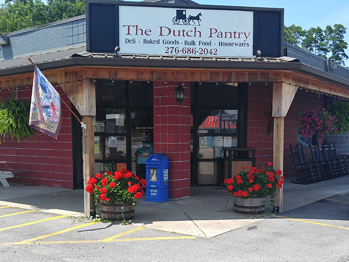 The red-brick facade and wooden porch rocking chairs aren't just country charm&mdash;they're the gateway to carb paradise. Welcome to The Dutch Pantry.