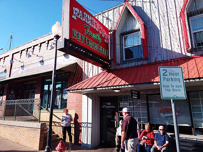 The unassuming exterior of Farmhouse Restaurant in downtown Branson hides culinary treasures that locals have been quietly enjoying for decades.