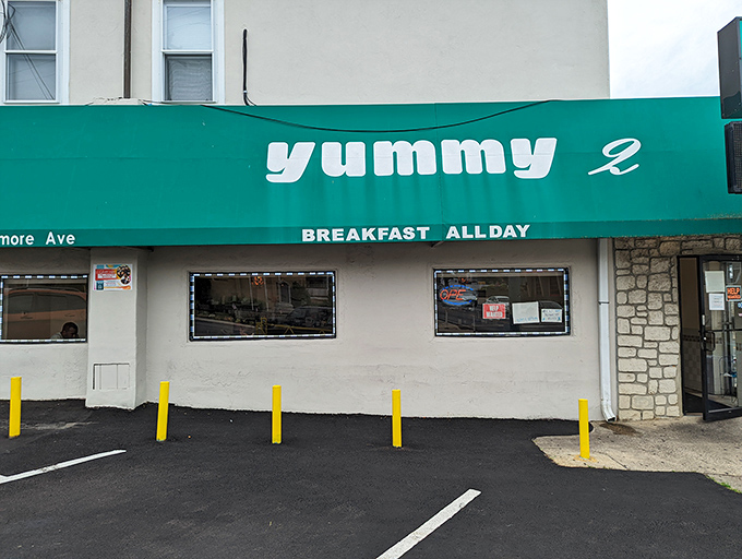 The green awning beckons like a breakfast beacon. Yummy 2's modest exterior houses extraordinary morning magic that locals have treasured for years.