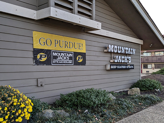 The unassuming exterior of Mountain Jack's hides a carnivore's paradise within. Like finding a treasure map in your attic, this place promises delicious adventures.