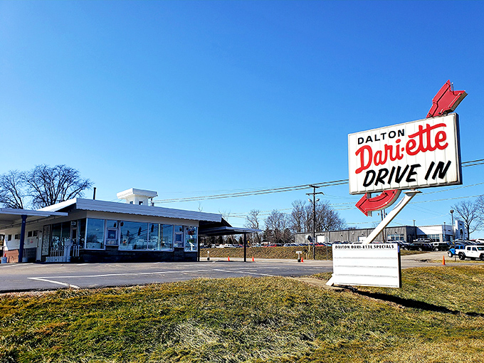 Classic drive-in architecture that makes your heart skip like hearing your favorite oldies song on the radio.