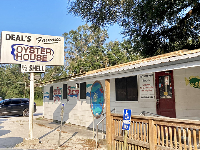 This weathered sign has welcomed hungry seafood lovers longer than most smartphones have existed.