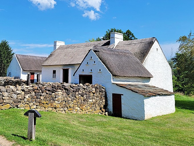 Half-timbered heaven! These German farmhouses showcase the distinctive architectural style that later influenced buildings throughout the Shenandoah Valley.