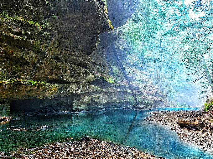 Nature's perfect waterfall doesn't exi&mdash; Oh wait, it does! Upper Falls at Old Man's Cave creates a postcard moment that no filter could improve.