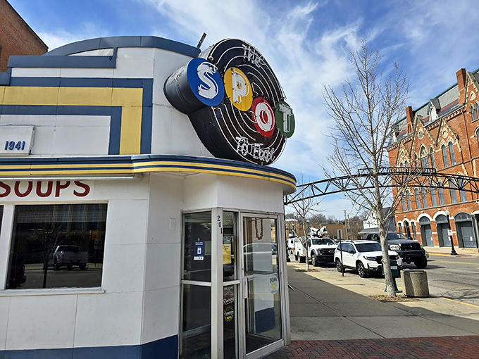 The iconic blue and white Art Deco fa&ccedil;ade of The Spot Restaurant stands proudly in downtown Sidney, a beacon of comfort food that's been calling Ohioans home since FDR was in office.