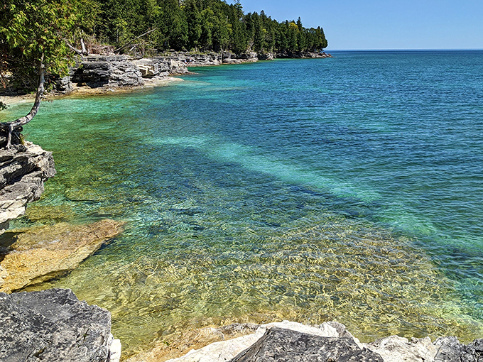 Where crystal waters meet golden shores. Lake Michigan's pristine coastline at Whitefish Dunes offers a Caribbean-worthy beach experience without the passport hassle.
