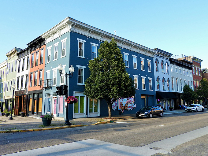 Colorful historic buildings line Portsmouth's downtown, where 19th-century architecture gets a fresh coat of paint and a second chance at glory.