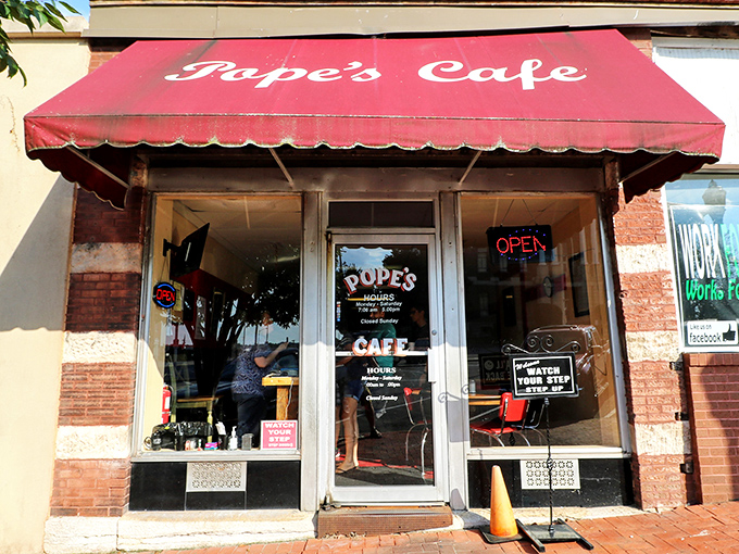 
That iconic red awning on Shelbyville's town square isn't just a landmark&mdash;it's a promise of comfort food that'll make your taste buds stand up and salute.